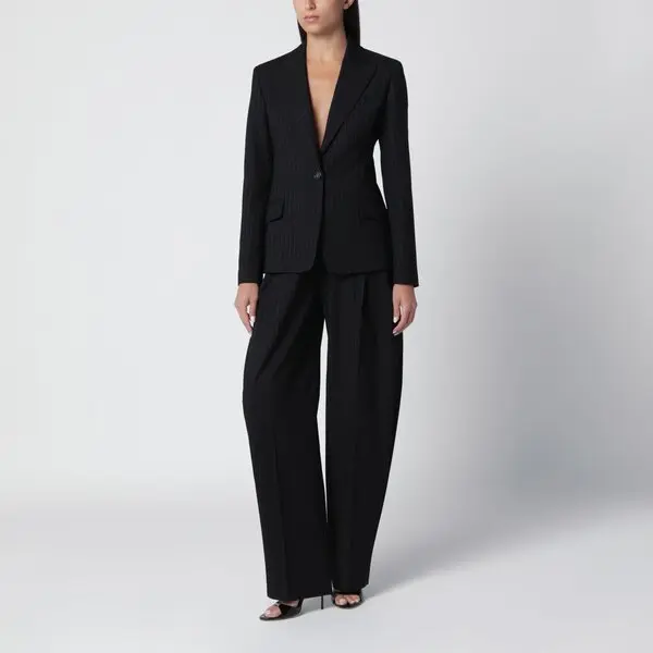 Andamane Single-breasted Pinstripe Jacket