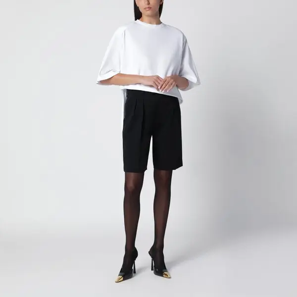 THE FRANKIE SHOP Oversized Cotton T-shirt With Structured Shoulders