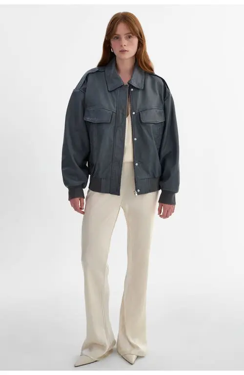 LAMARQUE Trevanna | Leather Bomber Jacket