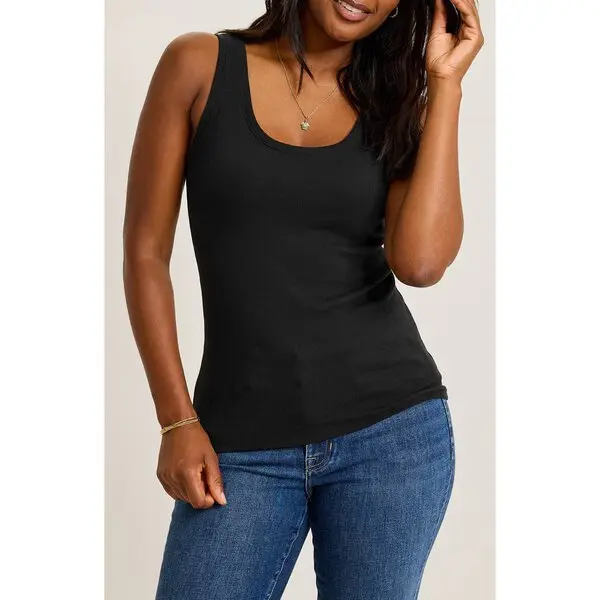Tommy Bahama Rib Tank Top - Black