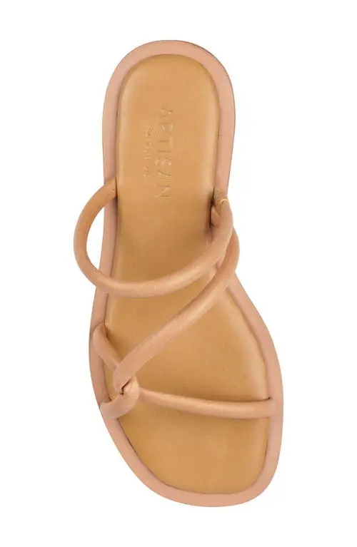 ARTISAN CRAFTED BY ZIGI Bax Leather Slide Sandal - Tan Leather