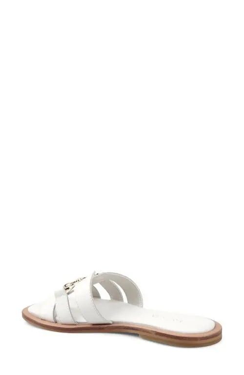 ARTISAN CRAFTED BY ZIGI Bellevue Leather Slide Sandal - White Leather