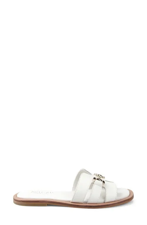 ARTISAN CRAFTED BY ZIGI Bellevue Leather Slide Sandal - White Leather