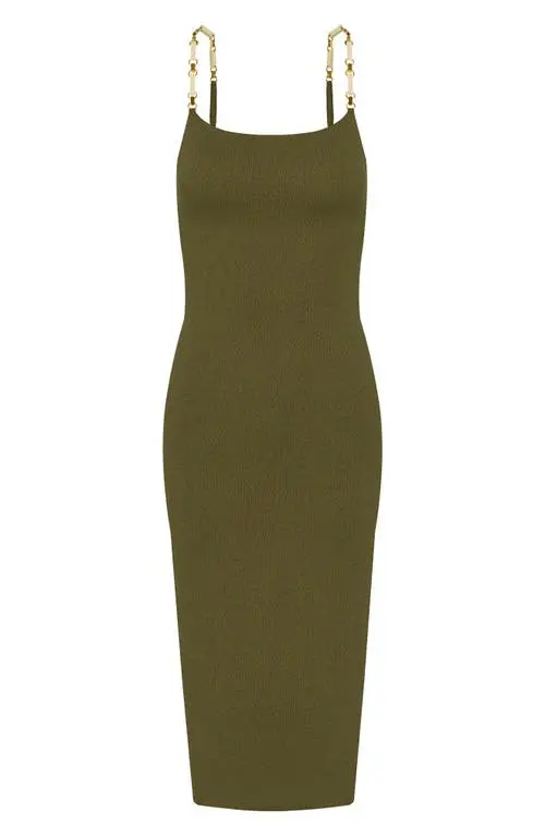 VIX PAULA HERMANNY Malika Midi Dress With Decorative Stone Straps