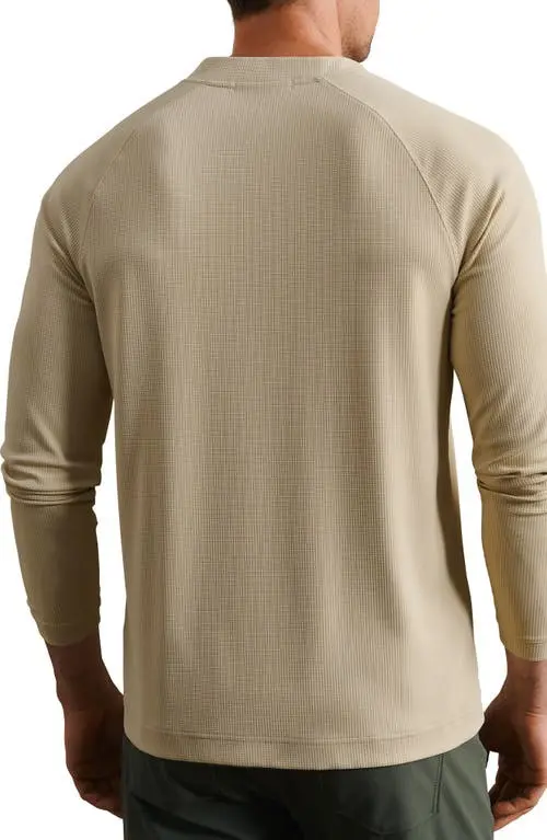 RHONE Waffle Tech Henley - Toasted Oat