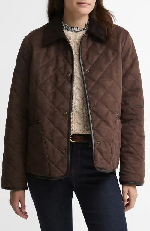 Barbour Sonya Quilted Jacket With Corduroy Collar