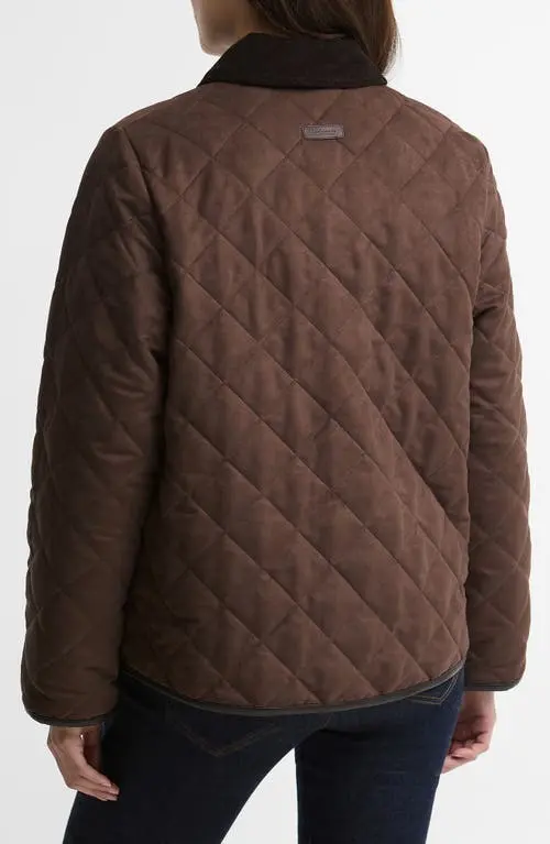 Barbour Sonya Quilted Jacket With Corduroy Collar
