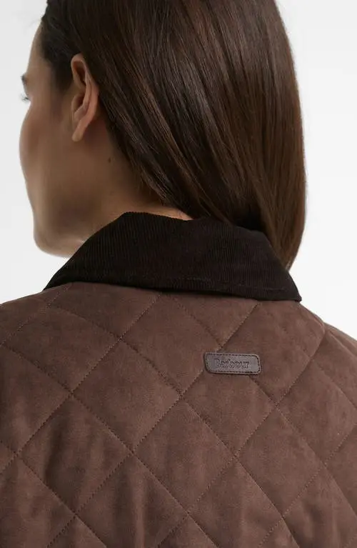 Barbour Sonya Quilted Jacket With Corduroy Collar
