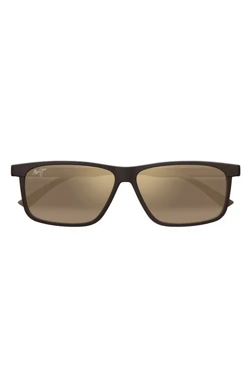 Maui Jim Pulama 59mm Polarizedplus2® Square Sunglasses