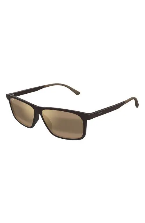 Maui Jim Pulama 59mm Polarizedplus2® Square Sunglasses