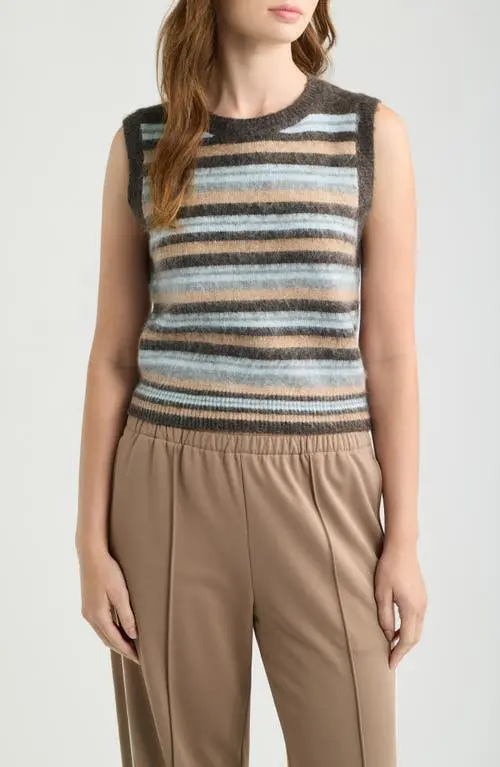 Deluc Bastille Stripe Sweater Vest - Multicolor Brown