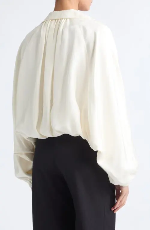 RÓHE Silk Anorak With Asymmetrical Closure - Cream