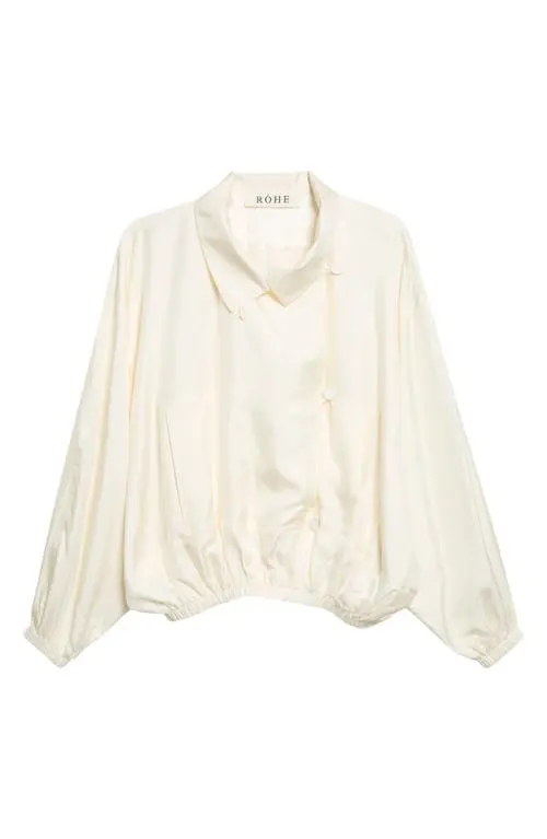 RÓHE Silk Anorak With Asymmetrical Closure - Cream