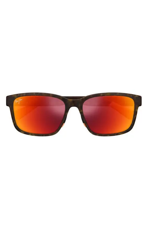 Maui Jim Polarized Square Sunglasses - Tortoise