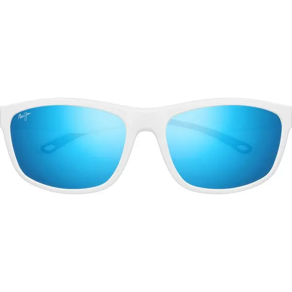 Maui Jim Blue Hawaii Nuu Landing 62mm Polarized Oversize Rectangular Sunglasses