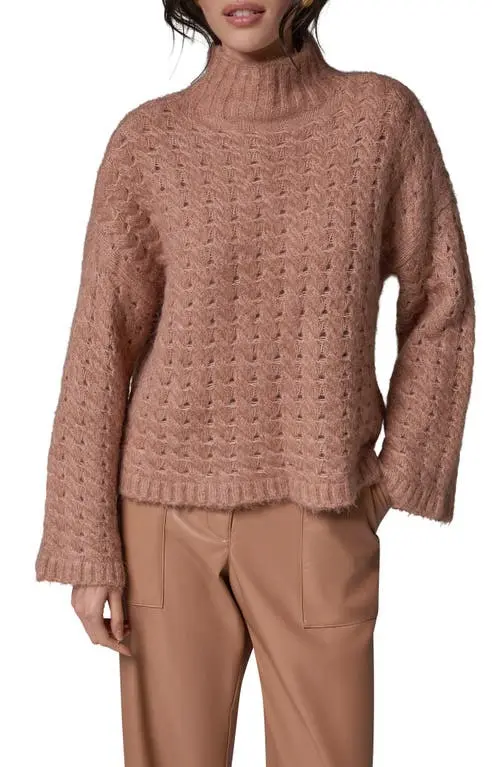 Donna Karan New York Basket Weave Turtleneck Sweater