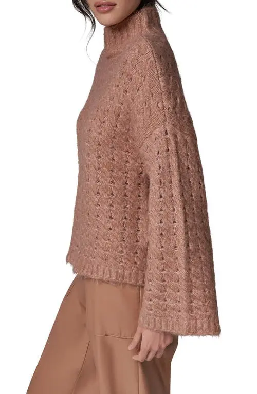 Donna Karan New York Basket Weave Turtleneck Sweater