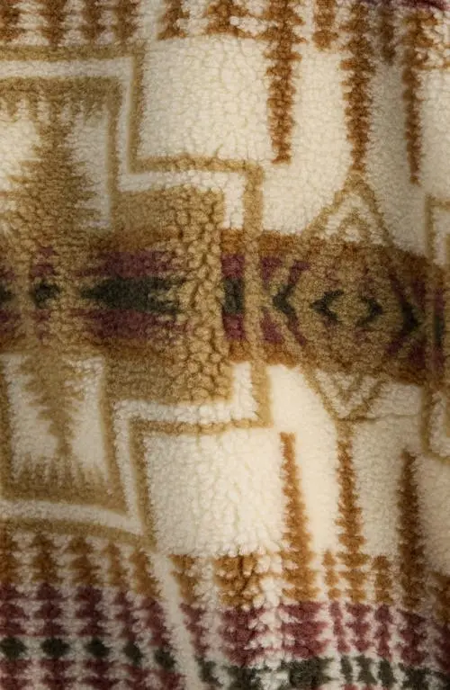Pendleton Foxglove Fleece Bomber Jacket - Tan/ivory Harding