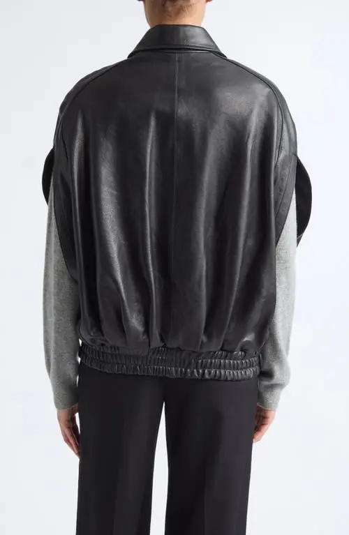 ARMA Bina Vegetable Lambskin Leather Cape Jacket