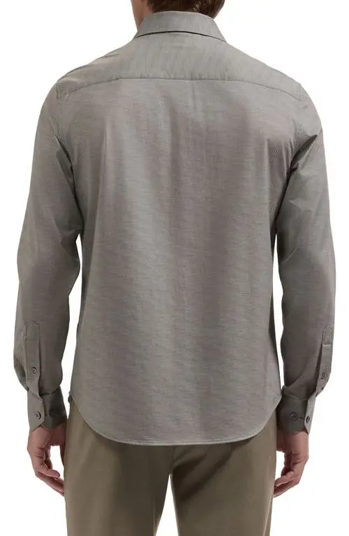 Bugatchi James Ooohcotton Performance Long Sleeve Shirt - Olive