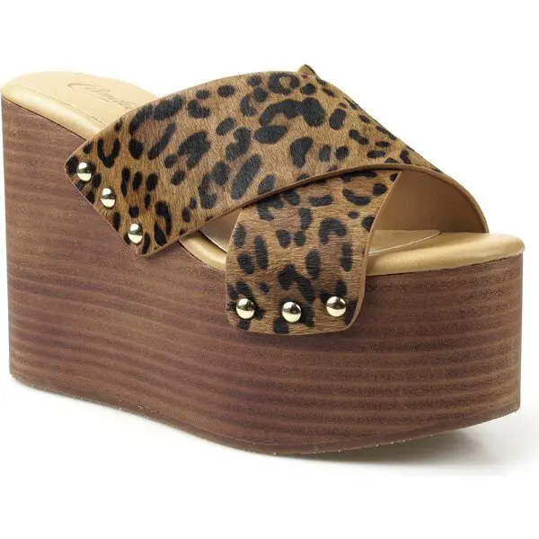 CANDIE'S Platform Wedge Sandals With Stud Embellishments - Leolt