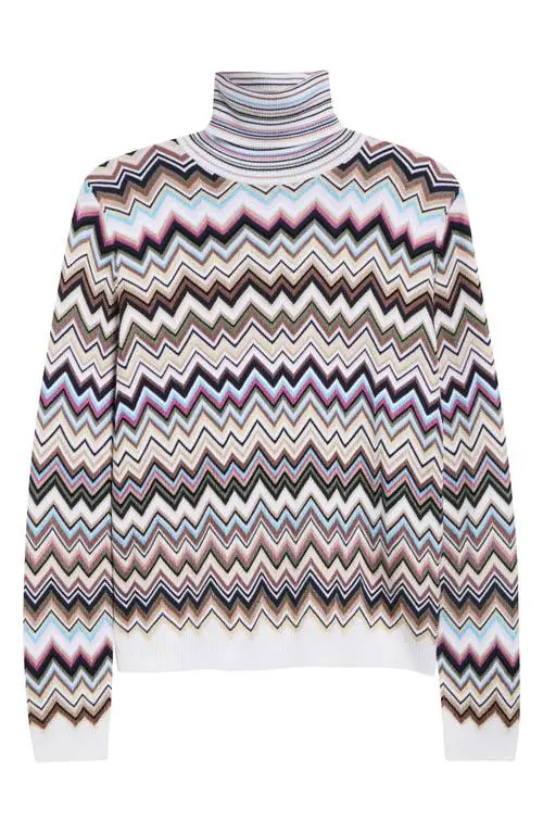 Missoni Zigzag Stripe Turtleneck Sweater