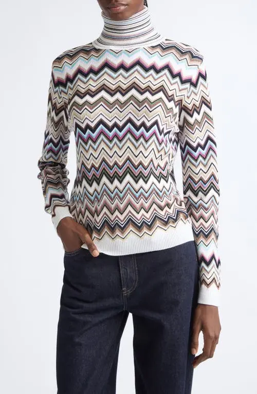 Missoni Zigzag Stripe Turtleneck Sweater - Smspl