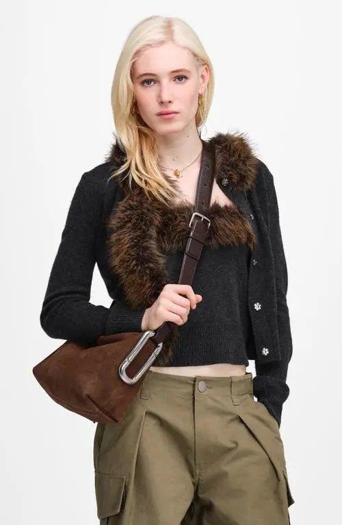 Marc Jacobs Scene Medium Crinkled Leather Shoulder Bag - Dark Brown