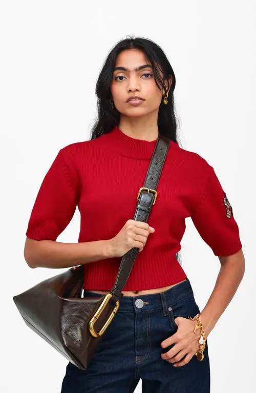 Marc Jacobs Scene Medium Crinkled Leather Shoulder Bag - Fondant