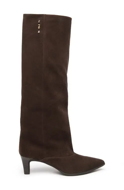 NEROGIARDINI Cuff Pointed Toe Knee High Boot