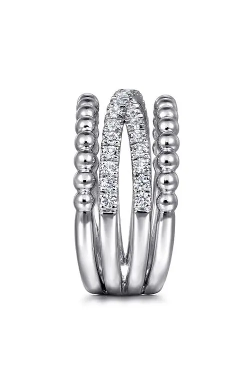 GABRIEL & CO. White Sapphire Statement Ring