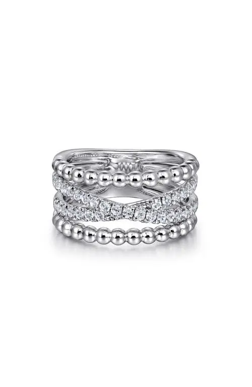 GABRIEL & CO. White Sapphire Statement Ring
