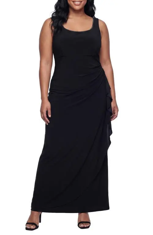 Alex Evenings Empire Waist Matte Jersey Gown With Jacket