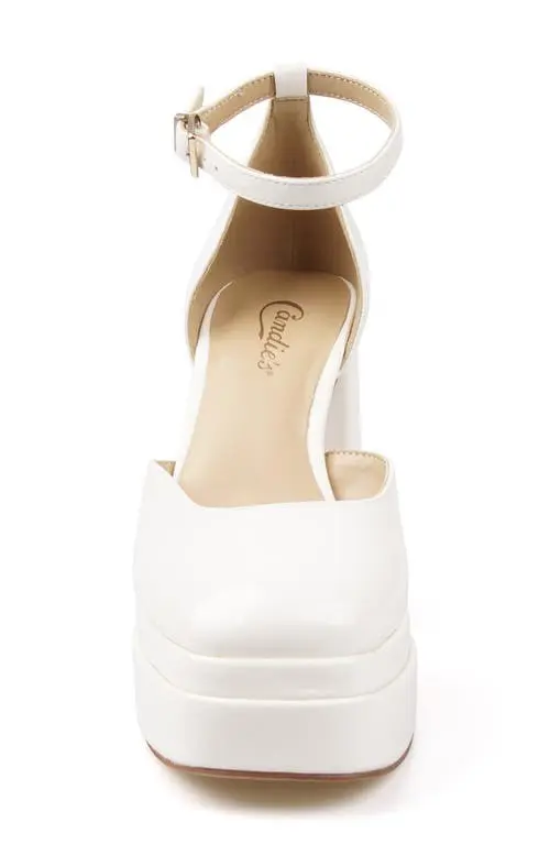 CANDIE'S Topanga Ankle Strap Platform Pump - Ofwfx