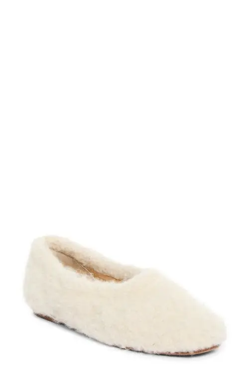 Gabriela Hearst Emperor Faux Shearling Flat - Ivory/ivory