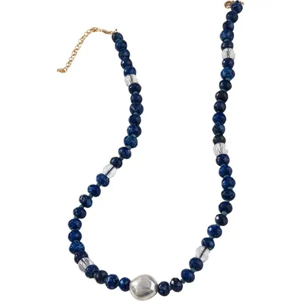 MACRAE & CO. Beaded Harvest Necklace - Navy