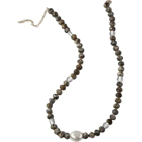 MACRAE & CO. Beaded Stone And Pearl Necklace - Red