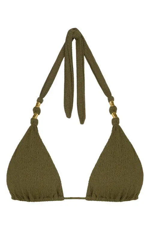 VIX PAULA HERMANNY Triangle Bikini Top With Embellished Straps