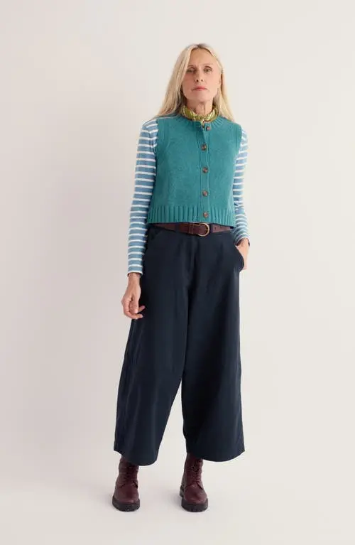 SEASALT CORNWALL Merino Wool Blend Sleeveless Crewneck Vest