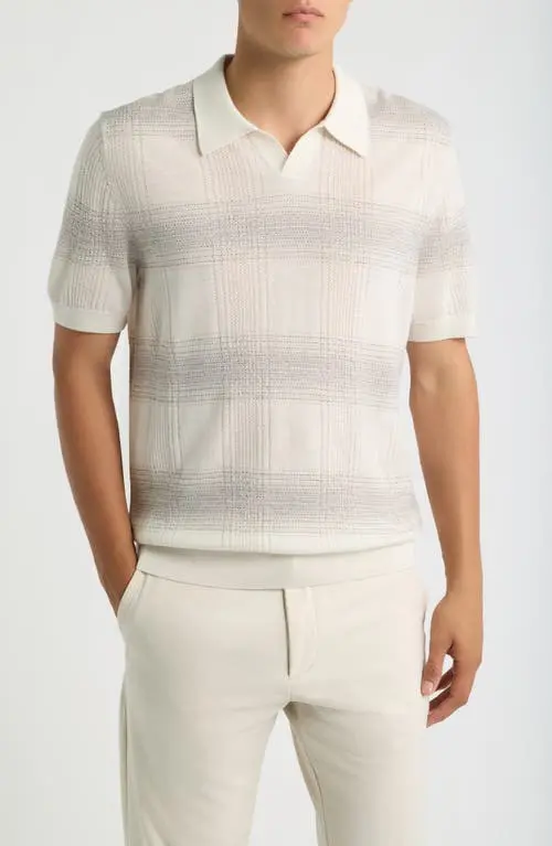 BOSS Lamoroso Striped Merino Wool Polo Sweater