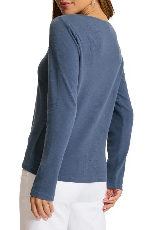 Tommy Bahama Schiffli Embroidered Waffle Stitch Top