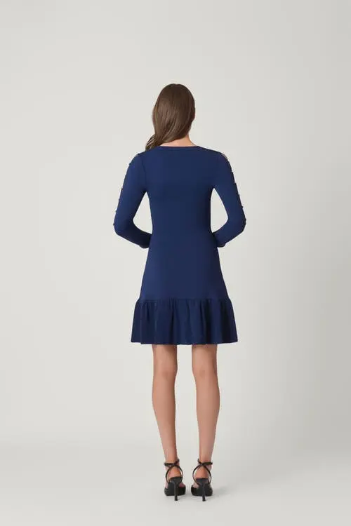 Shoshanna Waverly Button Knit Jace Dress