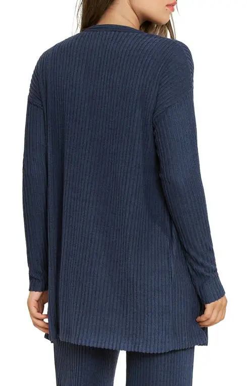 Honeydew Intimates Dream Cloud Ribbed Cardigan - Midnight