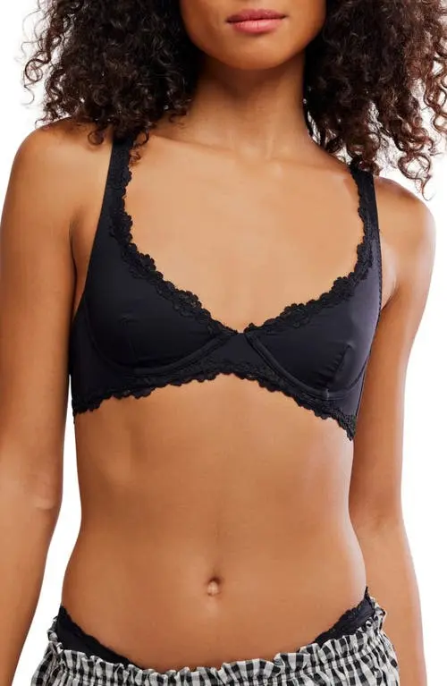 Free People Charlie Plunge Underwire Bra - Black