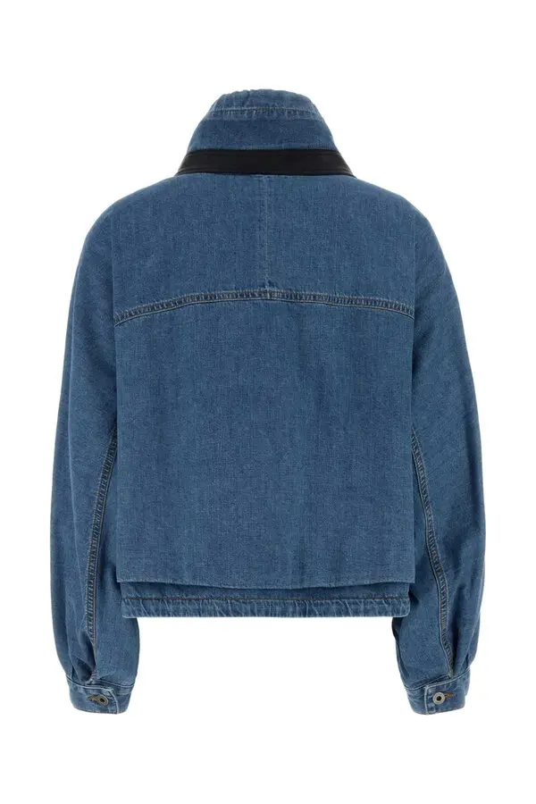 Loewe Denim Jacket With Stand Collar