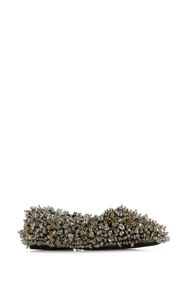 Dries Van Noten Embellished Fabric Ballerinas