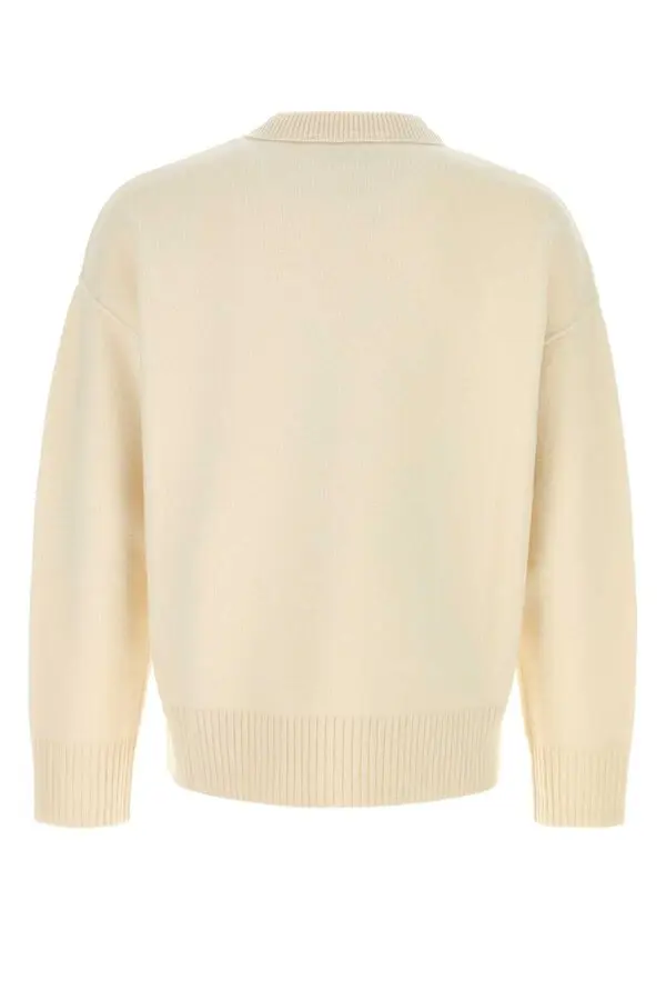 AMI Paris Ivory Wool Sweater