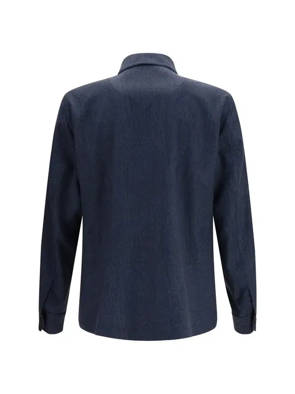 Etro Pure Wool Paisley Motif Shirt Jacket