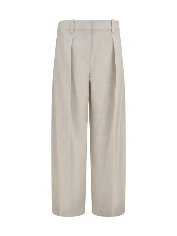 Brunello Cucinelli Wool And Cashmere Tailored Pants
