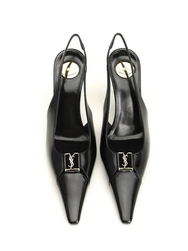 Saint Laurent Babylone 90 Slingback Pumps - Black